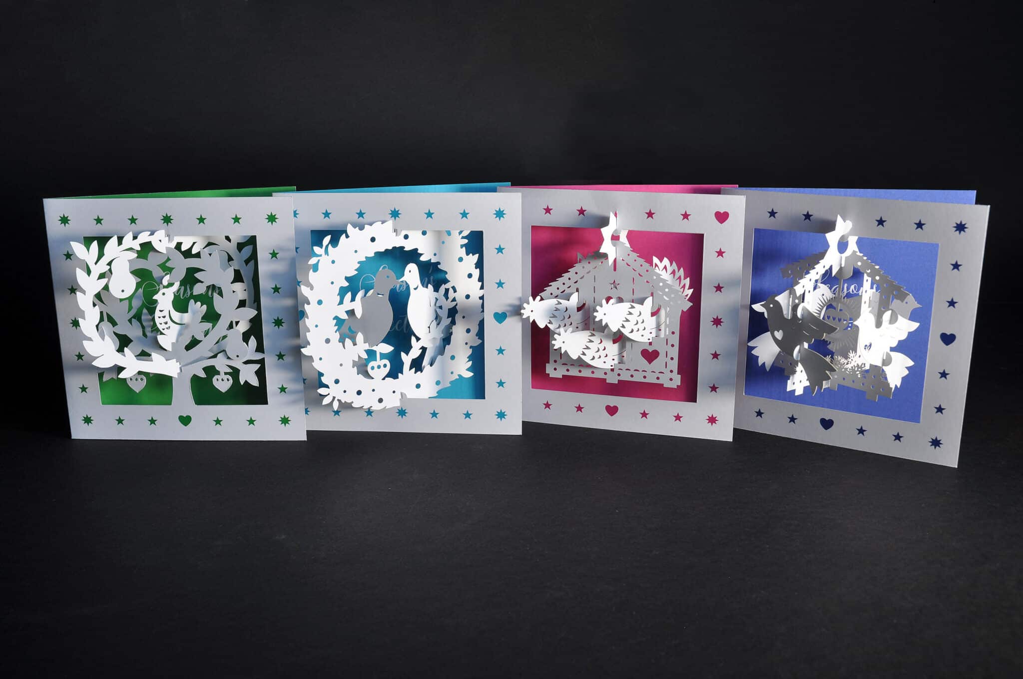 Two Turtle Doves 3d Card - Papersmyths' Personal Card - Papersmyths