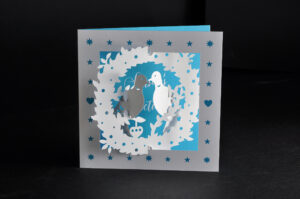 Two Turtle Doves 3d Card - Papersmyths' Personal Card - Papersmyths