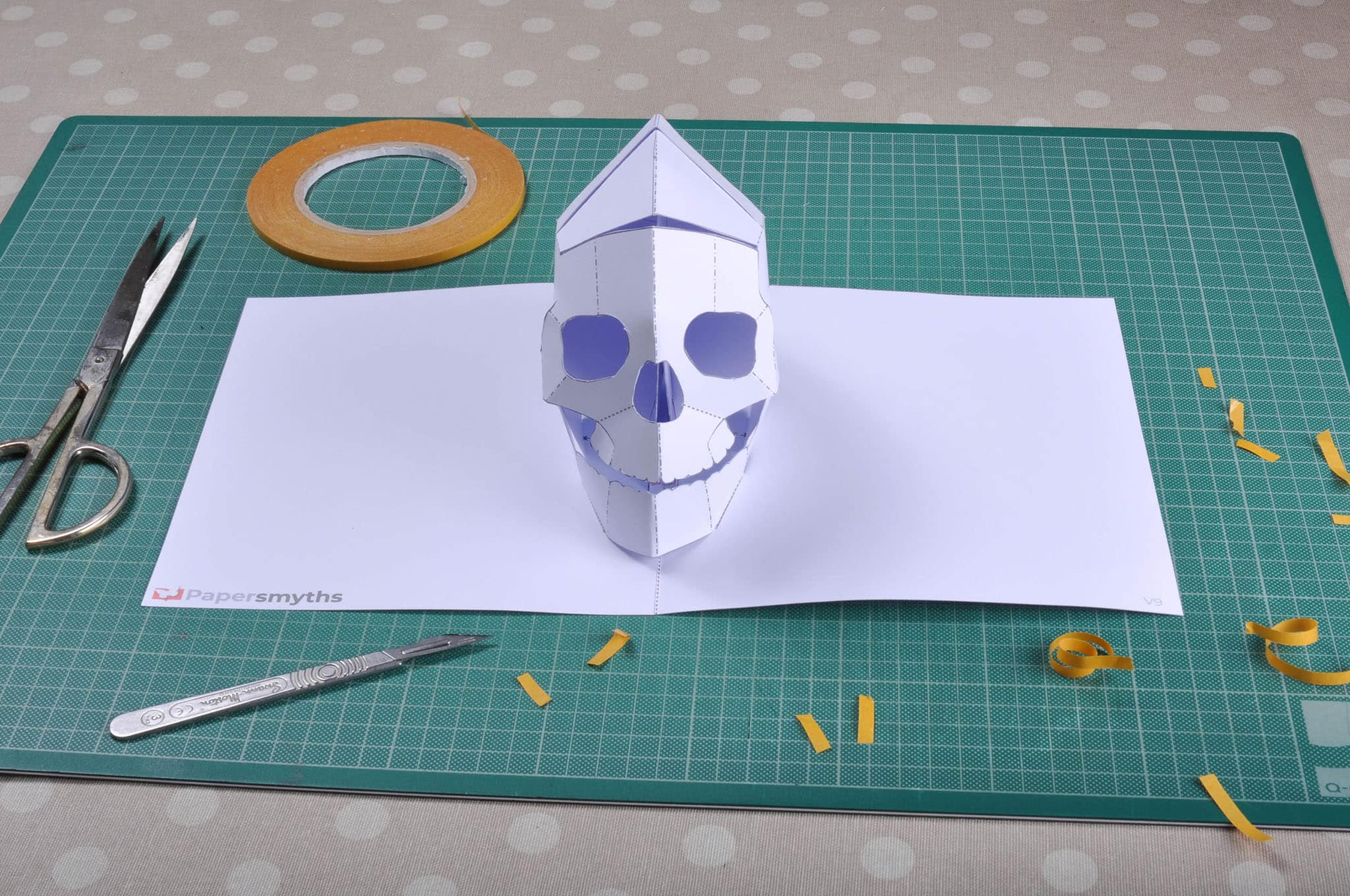 How to Make a Pop-Up Skull - Papersmyths