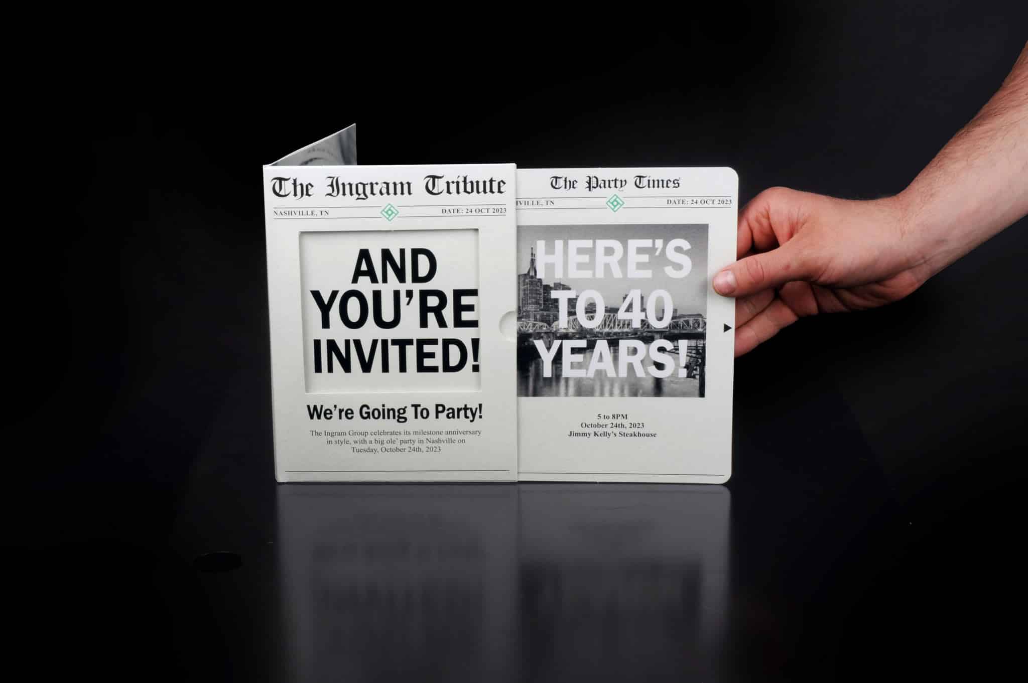 Newspaper Party Invite - Papersmyths