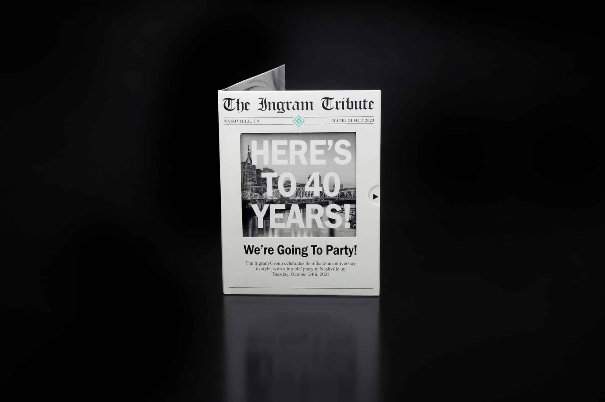 Newspaper Party Invite - Papersmyths